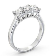 Three Stone Princess Diamond Trilogy Ring Platinum | Lorel Diamonds