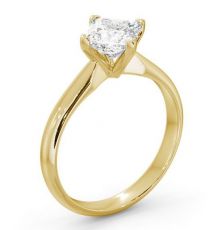 Princess Diamond Rotated Head Engagement Ring 9K Yellow Gold Solitaire ...