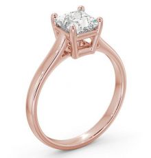 Princess Diamond Box Style Setting Ring 9K Rose Gold Solitaire | Lorel ...