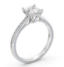 Princess Diamond Tulip Setting Style Ring Platinum Solitaire | Lorel ...
