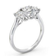 Three Stone Round Diamond Trilogy Ring Platinum | Lorel Diamonds