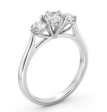 Three Stone Round Diamond Trilogy Ring Platinum | Lorel Diamonds