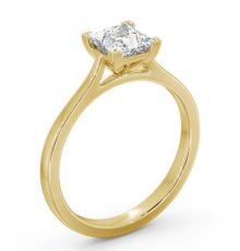 Princess Diamond Contemporary 4 Prong Ring 18K Yellow Gold Solitaire ...