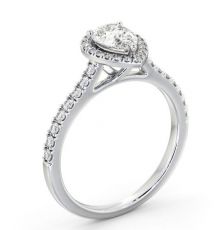 Lariah Halo Pear Diamond Classic Engagement Ring