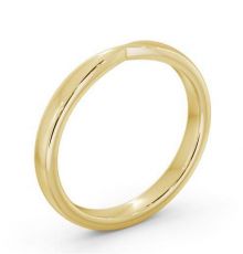 Ladies Plain Pinched Wedding Ring 9K Yellow Gold | Lorel Diamonds