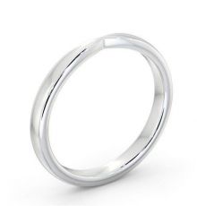 Ladies Plain Pinched Wedding Ring Platinum | Lorel Diamonds