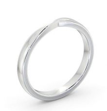 Ladies Plain Pinched Crossover Wedding Ring Platinum | Lorel Diamonds