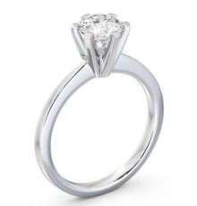 Round Diamond High Set Engagement Ring Platinum Solitaire | Lorel Diamonds
