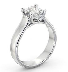 Princess Diamond Wide Band Engagement Ring Platinum Solitaire | Lorel ...
