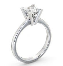 Princess Diamond Square Prongs Ring 18K White Gold Solitaire | Lorel ...
