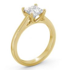 Princess Diamond Traditional Engagement Ring 9K Yellow Gold Solitaire ...
