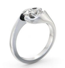 Kylen Oval Diamond Sweeping Tension Set Engagement Ring Solitaire