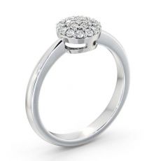 Cluster Diamond Illusion Design Ring Palladium | Lorel Diamonds