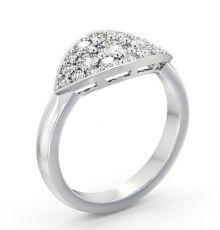 Cluster Round Diamond 0.80ct Unique Style Ring Platinum | Lorel Diamonds