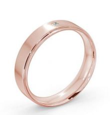 Mens Princess Diamond Side Step Wedding Ring 18K Rose Gold | Lorel Diamonds