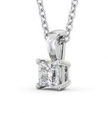 Eliah Princess Solitaire Four Claw Stud Diamond Pendant